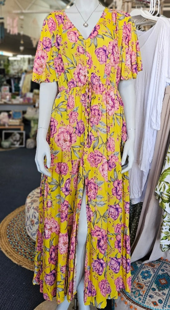 SADIE V NECK MAXI DRESS - Hippy Haven