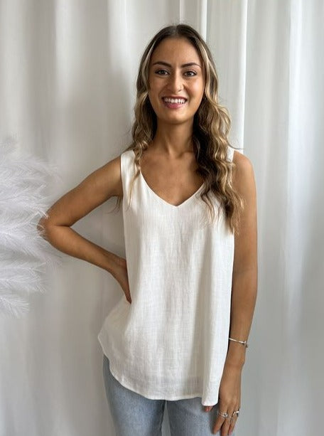 LINEN SINGLET TOP - Hippy Haven