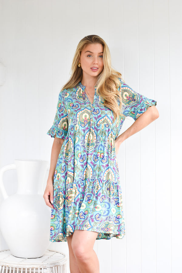 EMBER GARDEN 2 TIER MINI DRESS - Hippy Haven